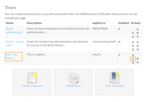How to setup a user tour in Moodle - eLearning Themes