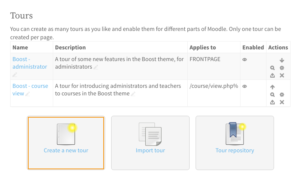 How to setup a user tour in Moodle - eLearning Themes