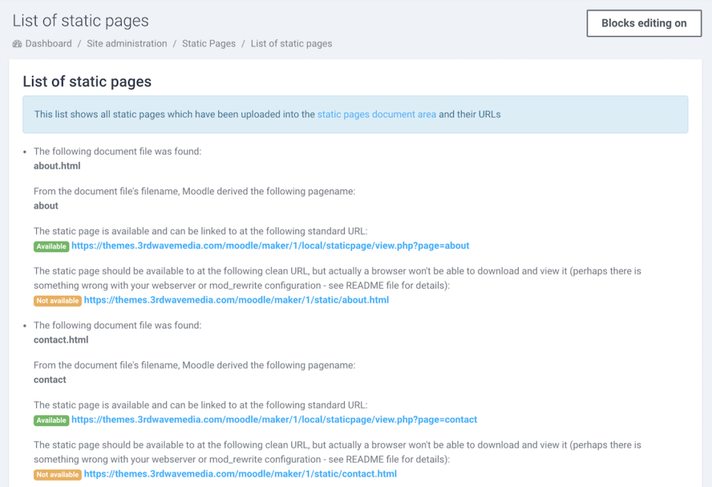 How To Add Pages To Moodle Using The Static Pages Plugin Free Html