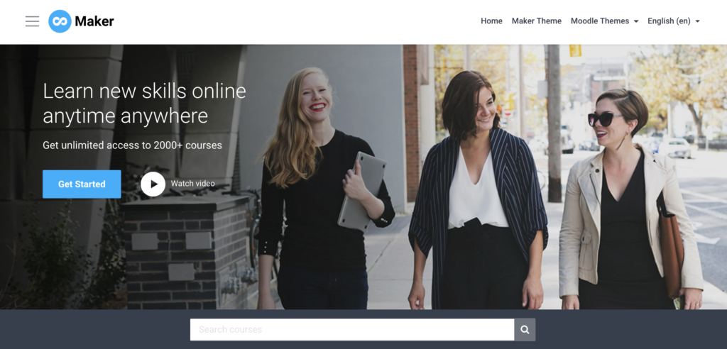 Maker - a Boost based Moodle Theme