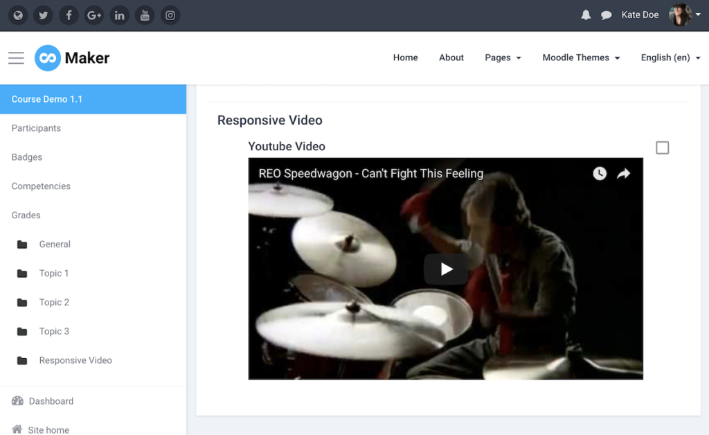 Moodle Course Tip: How to add full-width responsive videos