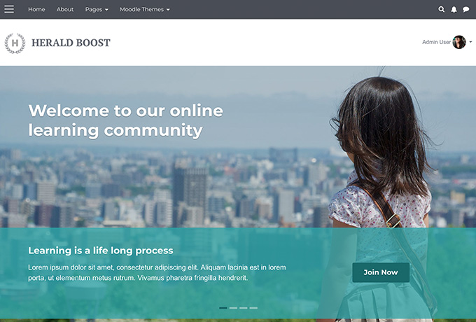 Herald Boost – Moodle Theme for Education & Training (Moodle 5 & 4)