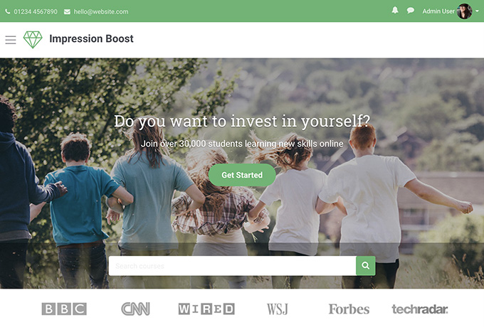 Impression Boost - Premium Theme For Moodle™ LMS Platform Designed For ...