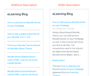 How to add an external blog feed to your Moodle site - eLearning Themes