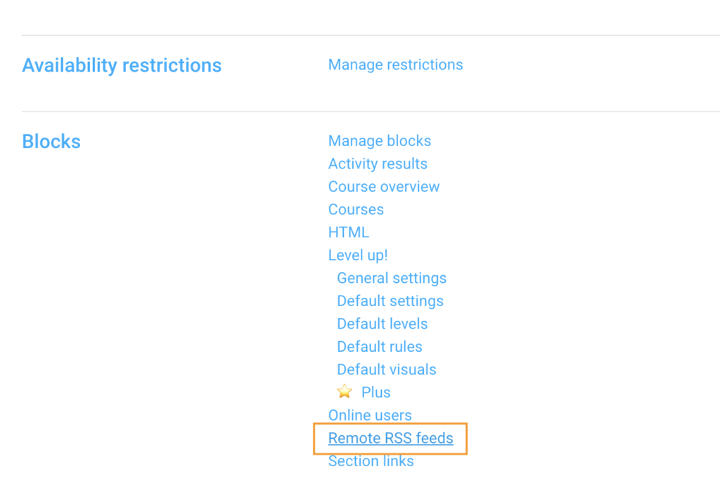 How to add an external blog feed to your Moodle site - eLearning Themes