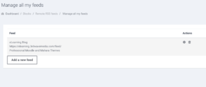 How to add an external blog feed to your Moodle site - eLearning Themes