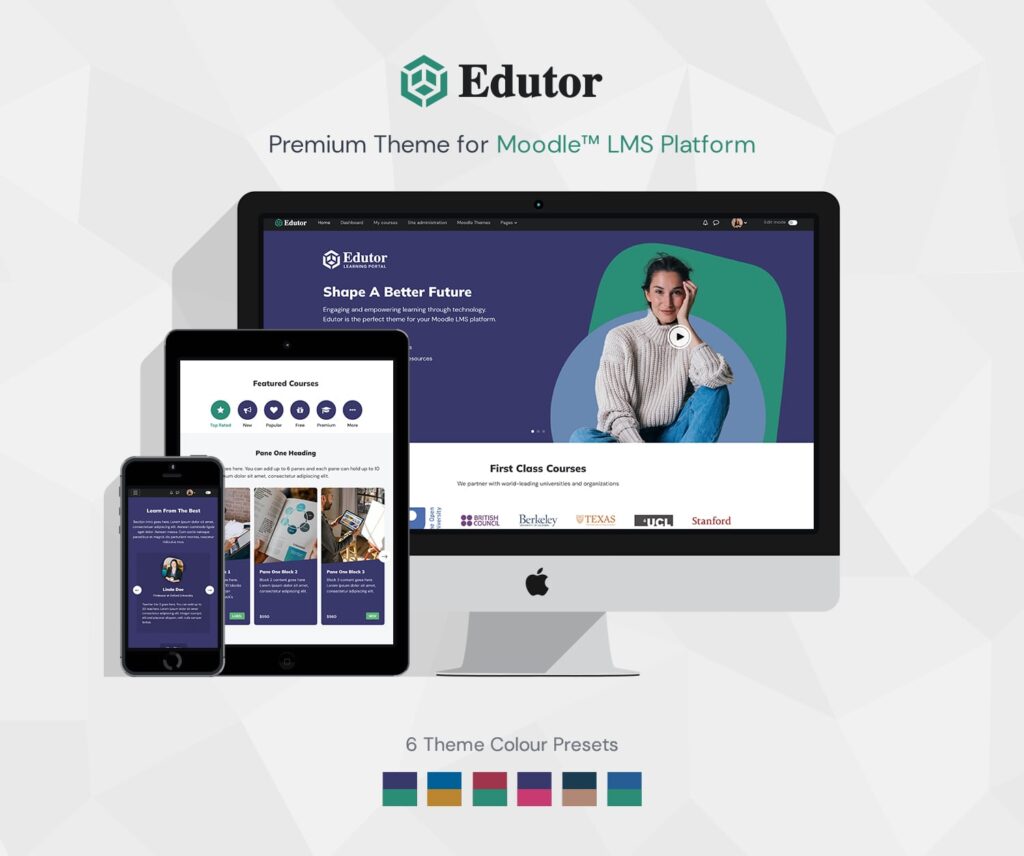 Edutor – Moodle 5.x Theme for Universities & Corporate Training