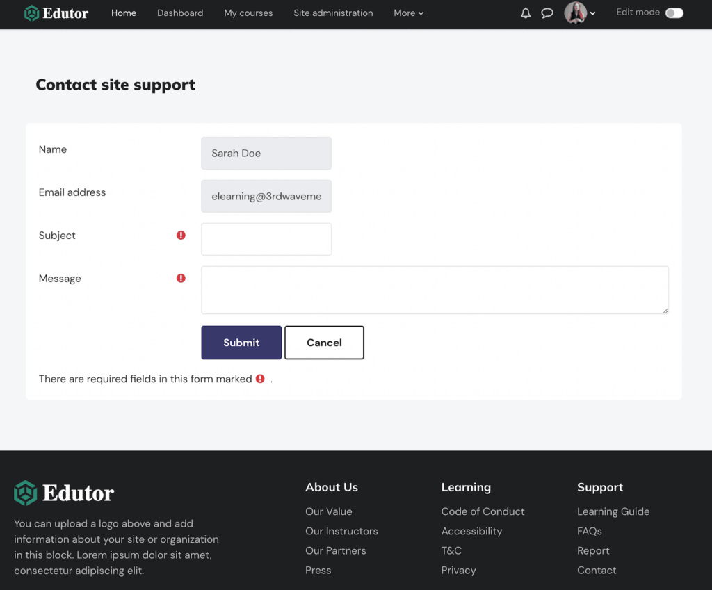 How To Add A Responsive Custom Menu In Moodle 4x Elearning Themes