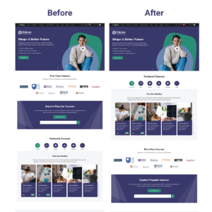 Moodle Theme Edutor – How To Reorder The Frontpage Theme Sections - eLearning Themes