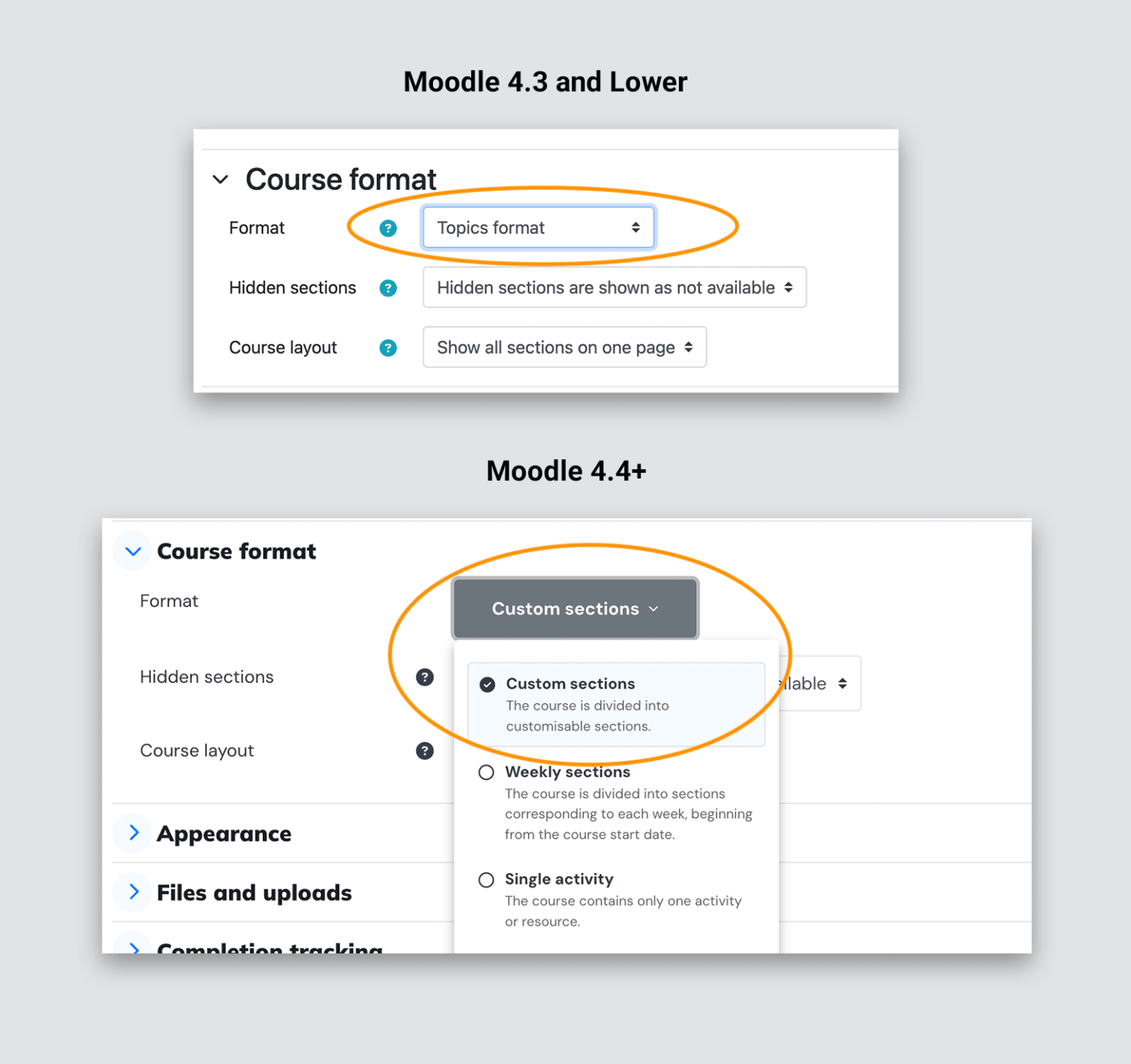 New Course Page Features in Moodle 4.x - eLearning Themes