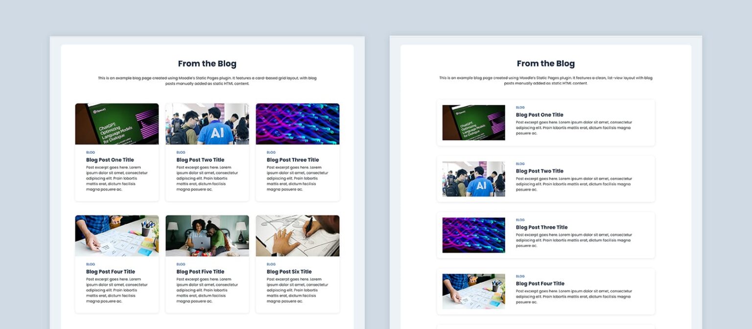 How to Create a Blog Page in Moodle 5 with the Static Pages Plugin