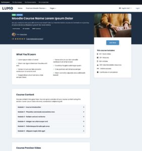 Lumo – Modern Moodle 5 Theme | For Universities, Businesses & Government